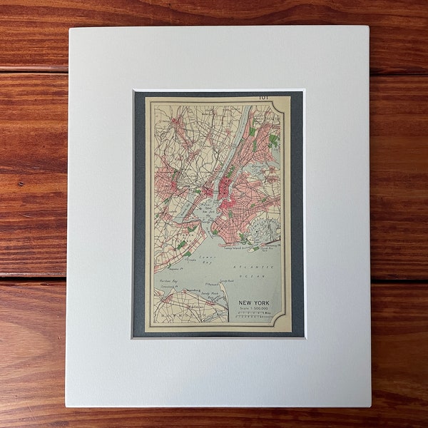1940s Map of New York - Etsy