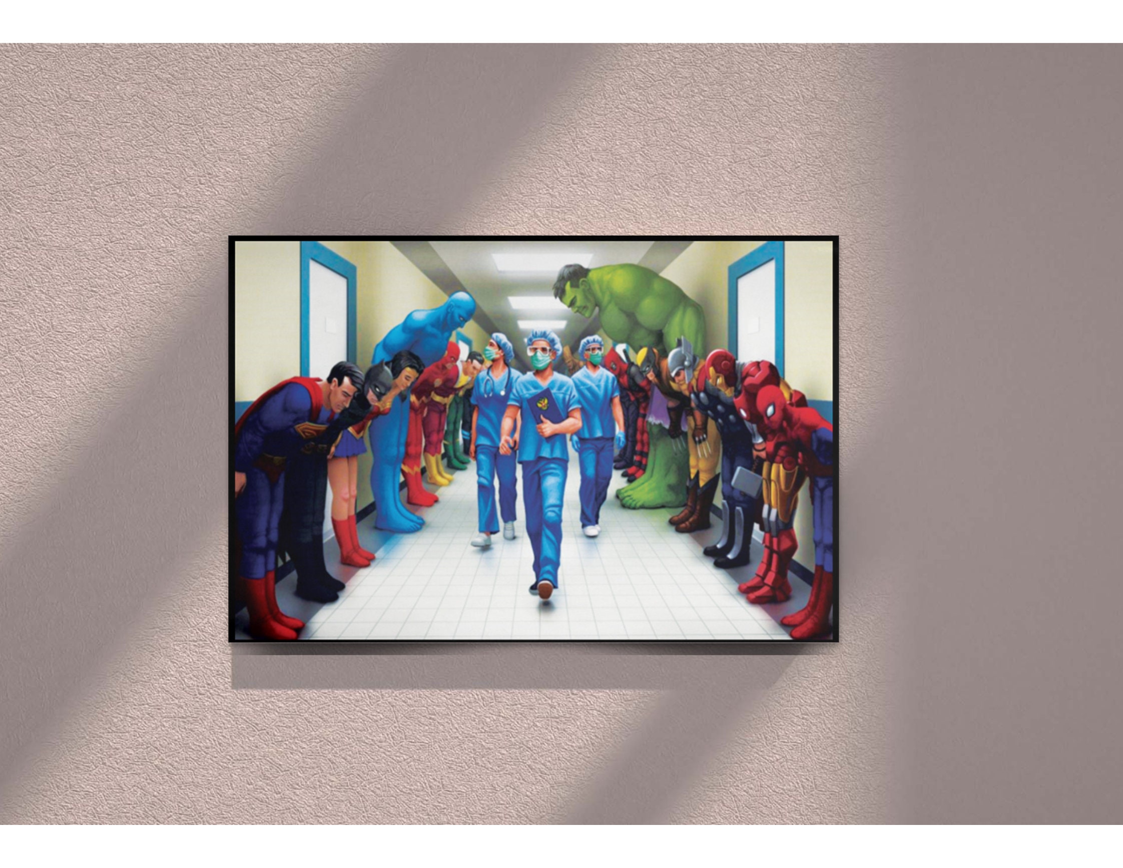 Ready to Ship Gift, Personalized Canvas, Superhero Wall Art, Marvel ...