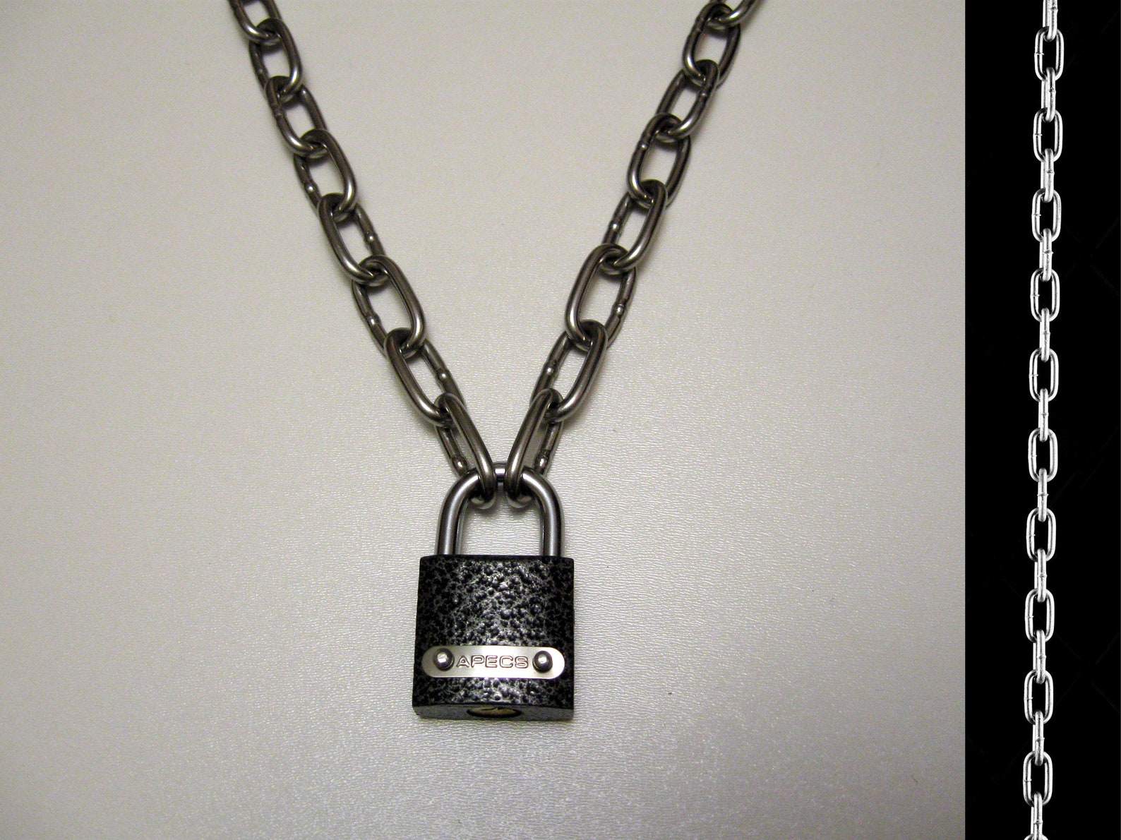Stainless Steel Chain Necklace With Small Padlock - Etsy