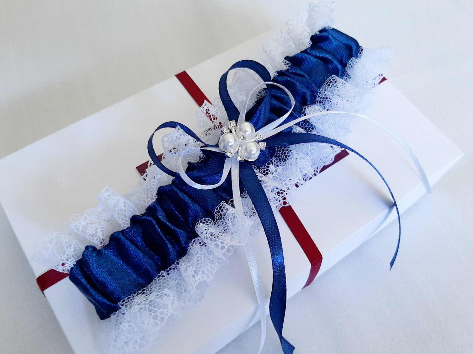 Blue Wedding Garter Garter Navy Garter Wedding Garter Set - Etsy