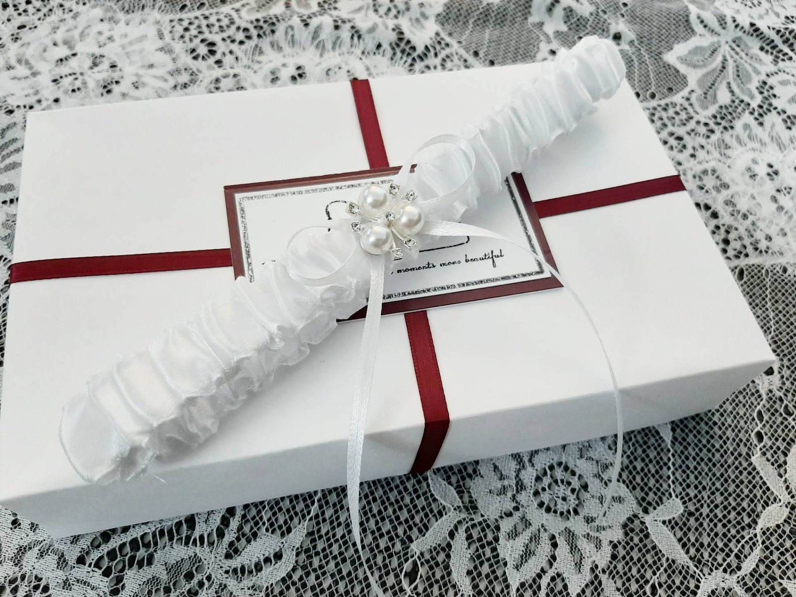 Garter Wedding Garter Wedding Garter Set White Bridal | Etsy