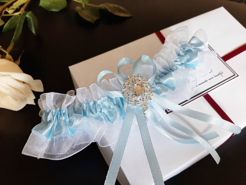 Blue Bridal Garter Set Blue Bridal Garter Wedding Garter | Etsy