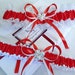 Red Wedding Garter Set, Lace Bridal Garter, Red Garter, Garter for ...