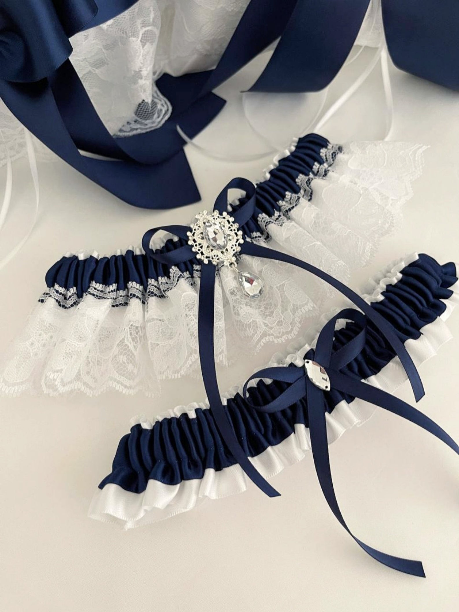 Cake Serving Set Navy Blue Wedding Cake Server and Knife Set Blue ...