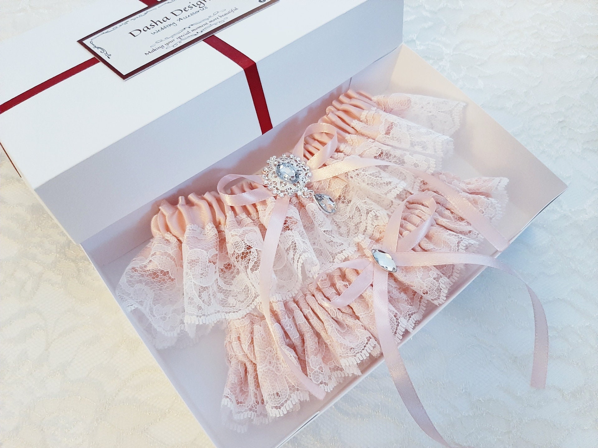 Blush Pink Garter Wedding Garter Set Wedding Garter Lace | Etsy