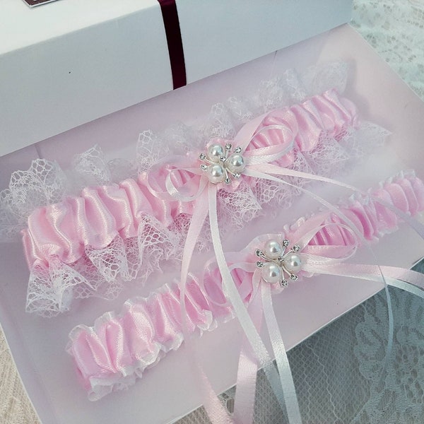 Pink Wedding Garter - Etsy