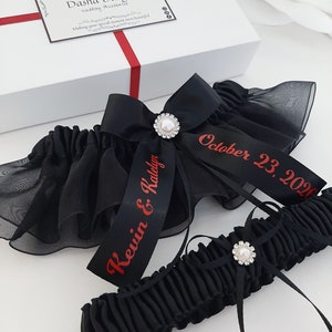 Personalized Garters for Wedding, Wedding Garter, Wedding Garter Set ...