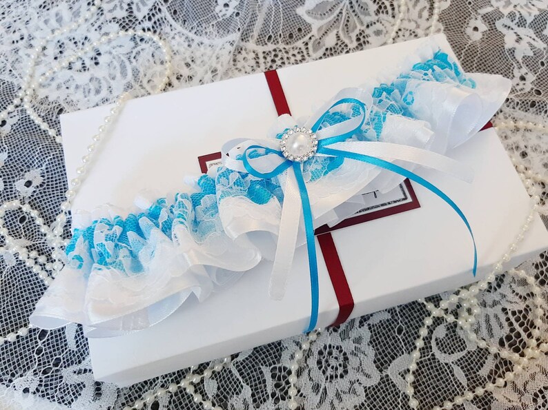 Turquoise Wedding Garter Set Turquoise Bridal Garter Set - Etsy