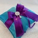 Turquoise Purple Wedding Set Flower Girl Basket and Ring - Etsy