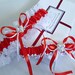 Red Wedding Garter Set, Lace Bridal Garter, Red Garter, Garter for ...