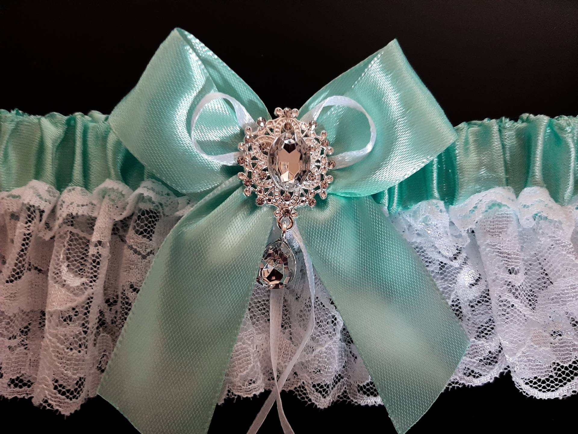 Mint Green Wedding Garter Set Lace Bridal Garter Set | Etsy