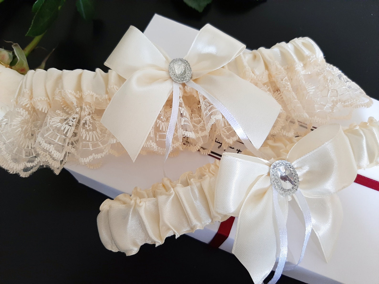 Ivory Wedding Garter Set Garter for Bride Garter Garters - Etsy