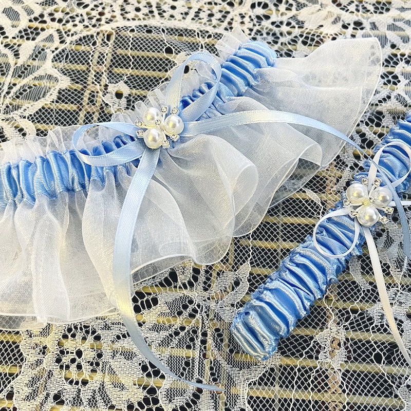Blue Wedding Garter - Etsy