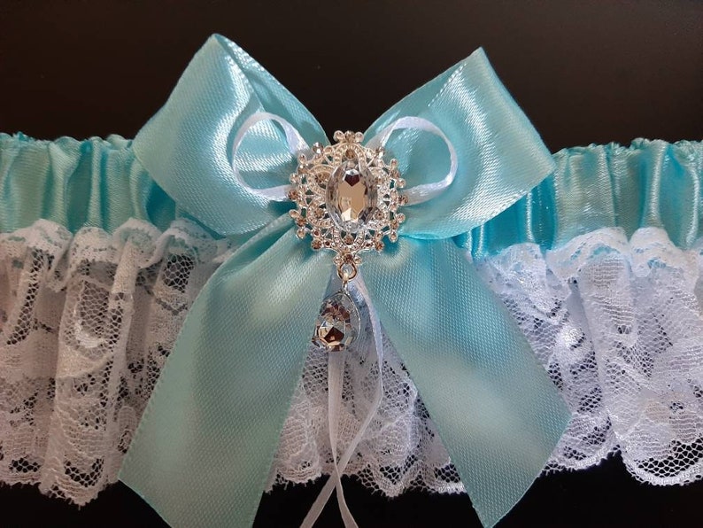 Misty Aqua turquoise Wedding Garter Set Lace Bridal Garter | Etsy