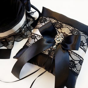 Black Wedding Garter, Garter Set, Garter Belt, Bridal Garter, Garters ...