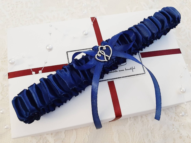 Navy Blue Bridal Garter Set Wedding Garter Set Blue Garter | Etsy