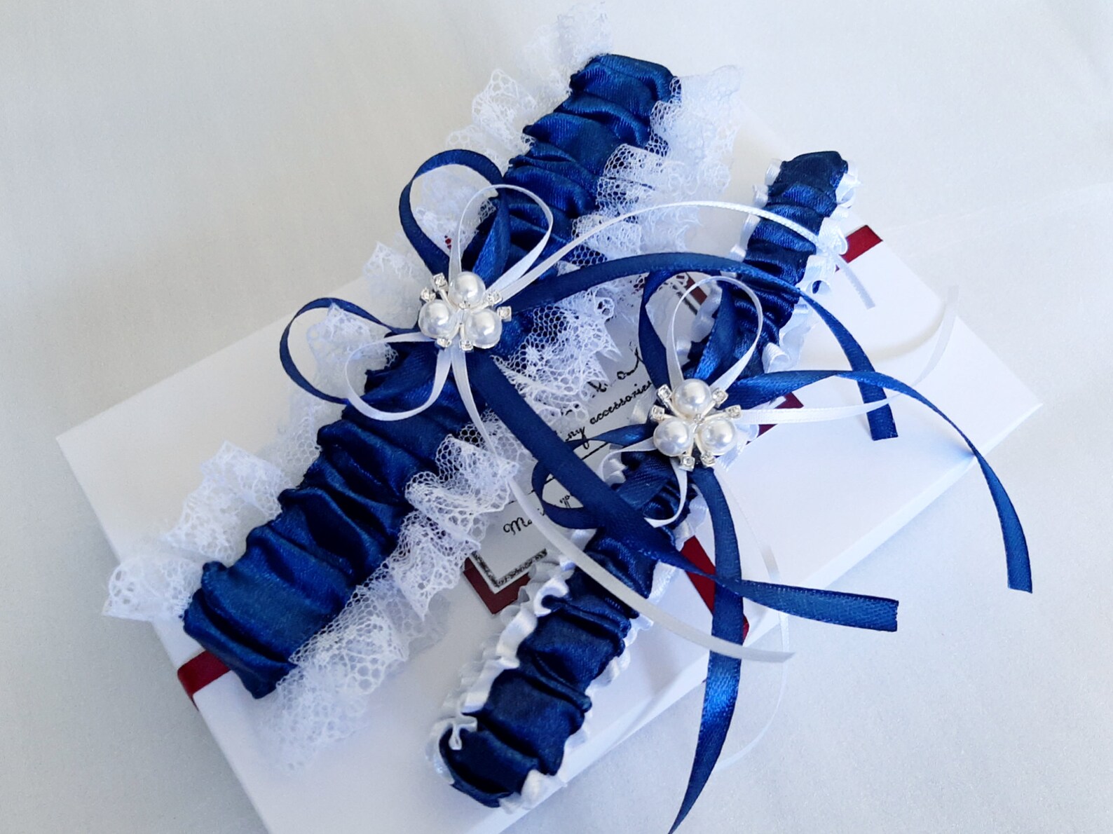 Blue Wedding Garter Garter Navy Garter Wedding Garter Set - Etsy