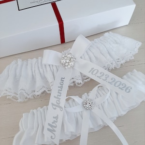 Blue Garter, Wedding Garter Set, Bridal Garter Personalized Toss ...