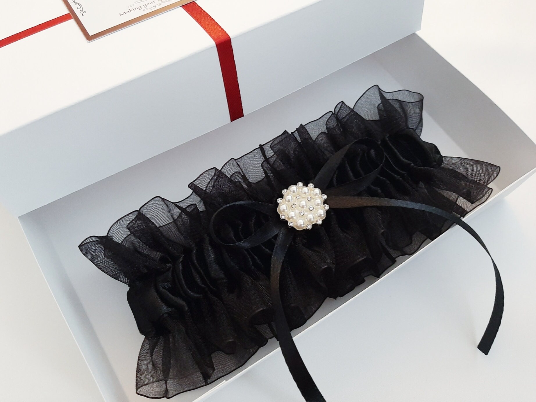 Jarretière de mariage noire, ensemble de jarretière de mariage ...