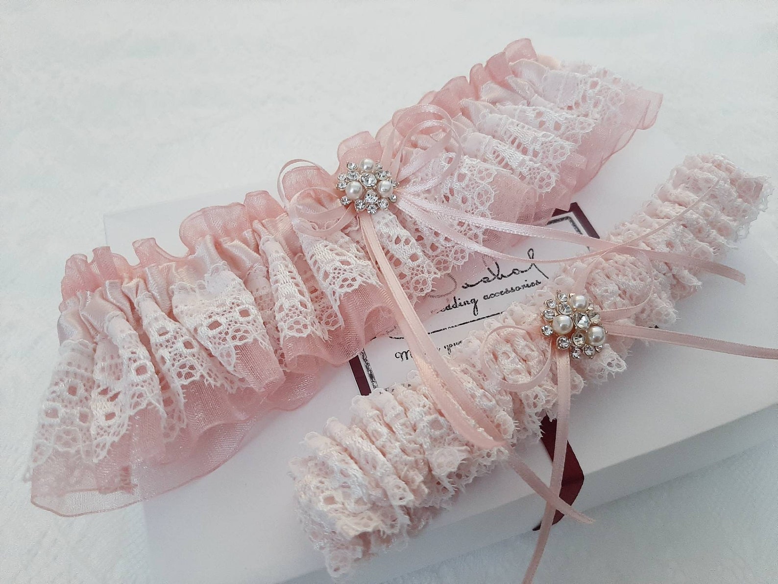 Garter Belt Pink Garter Pink Bridal Garter Pink Wedding | Etsy