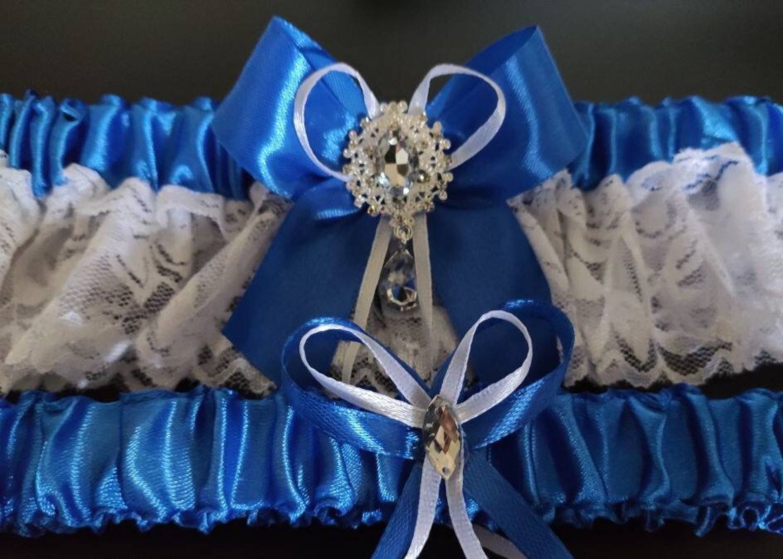 Royal Blue Wedding Garter Set, Blue Wedding Garter, Bridal Garter ...