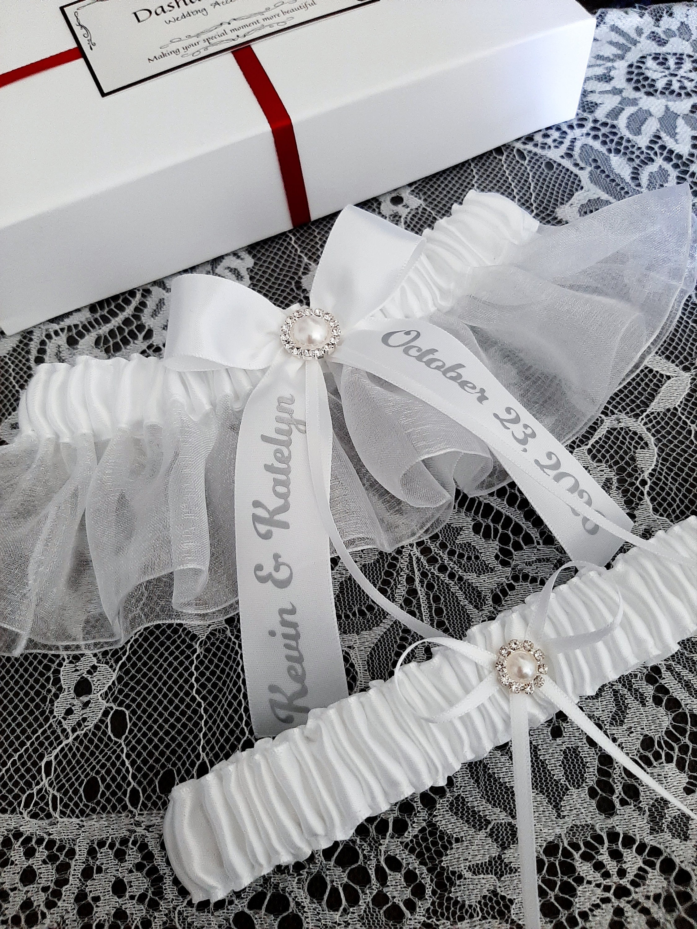 Blue Wedding Garter, Wedding Garter Set, Dusty Blue Bridal Garter ...