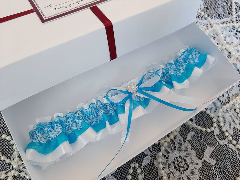 Turquoise Wedding Garter Set Turquoise Bridal Garter Set | Etsy