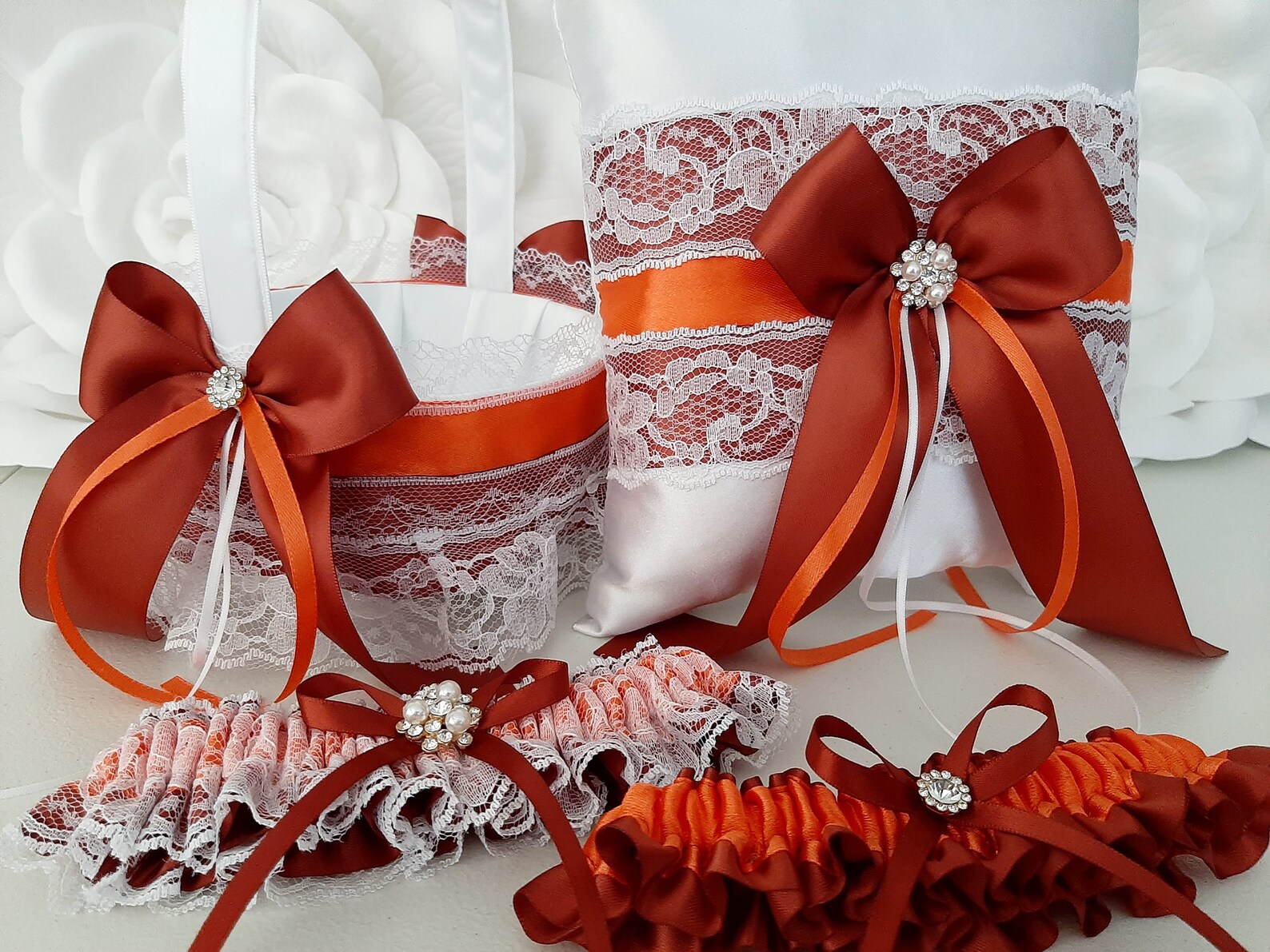 Garter for Bride, Rust Burnt Orange Terracotta Wedding Fall, Bridal ...