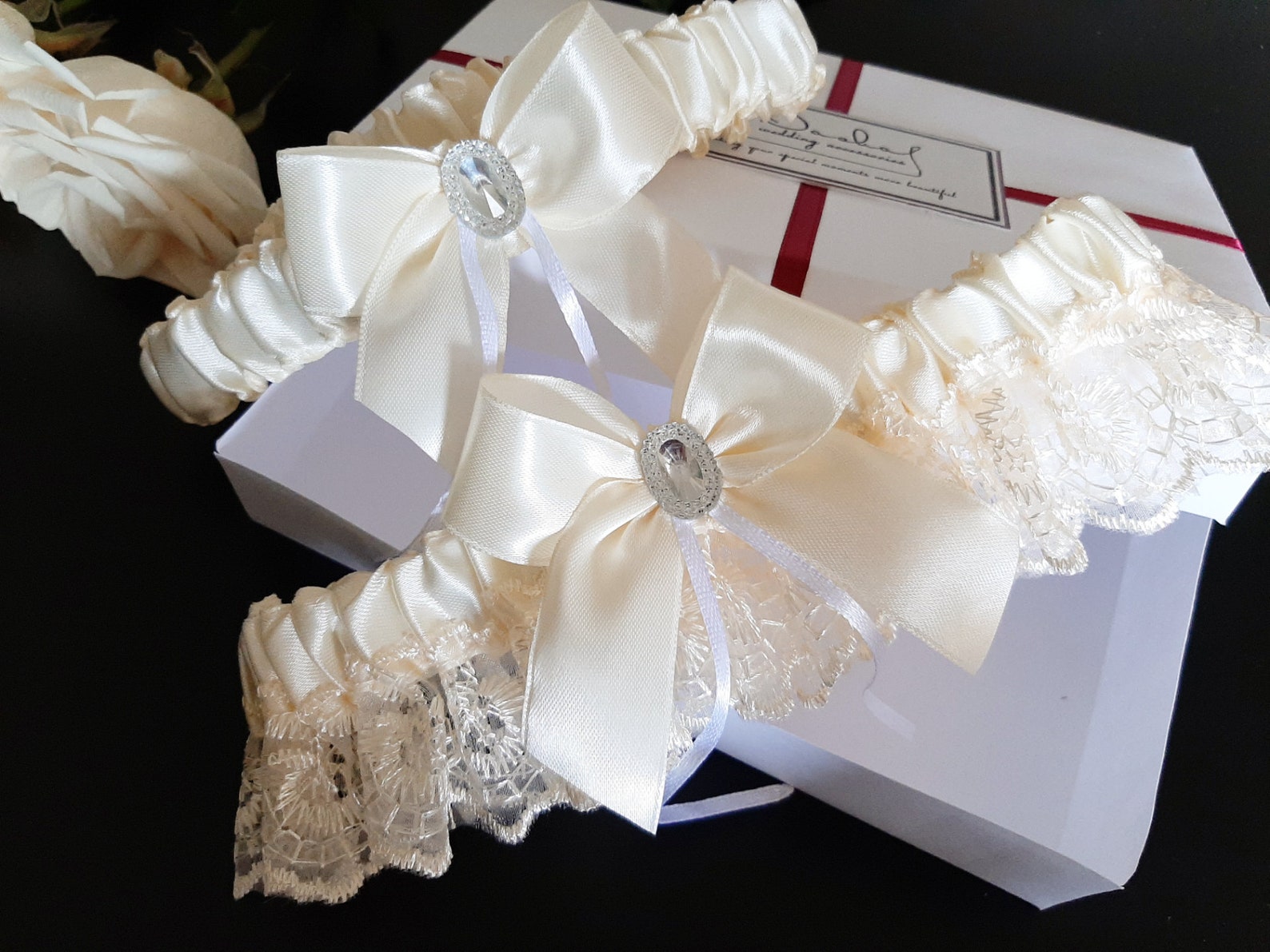 Ivory Wedding Garter Set Garter for Bride Garter Garters - Etsy
