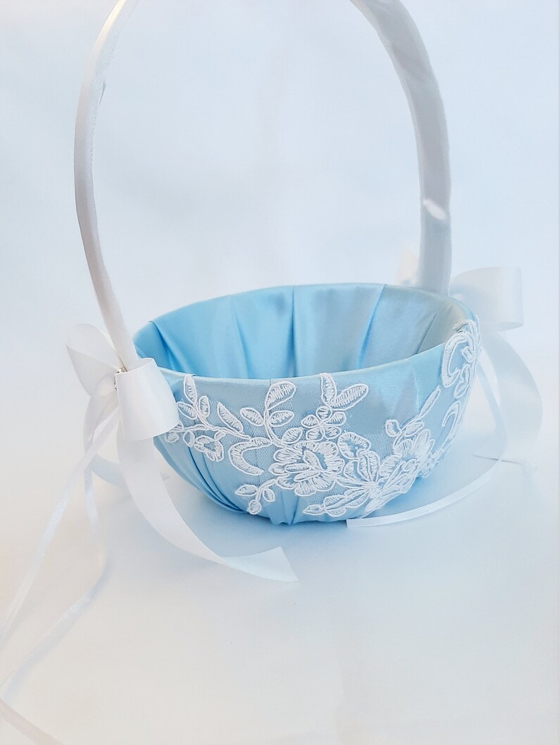 Light Blue Cake Serving Set Blue Wedding Set Ring Bearer - Etsy