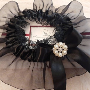 Black Garter, Black Wedding Garter, Bridal Garter Set, Wedding Garters ...