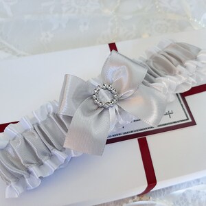 Silver Gray Wedding Garter Set, Bridal Garter Set, Handmade ...
