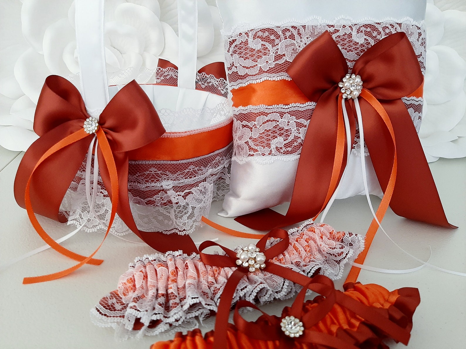 Garter for Bride, Rust Burnt Orange Terracotta Wedding Fall, Bridal ...