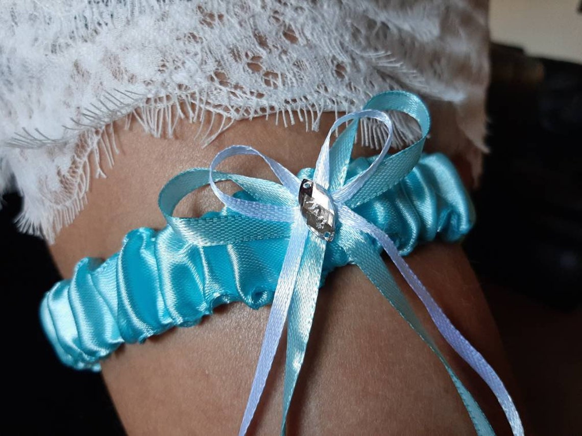 Misty Aqua Turquoise Wedding Garter Set Lace Bridal Garter | Etsy