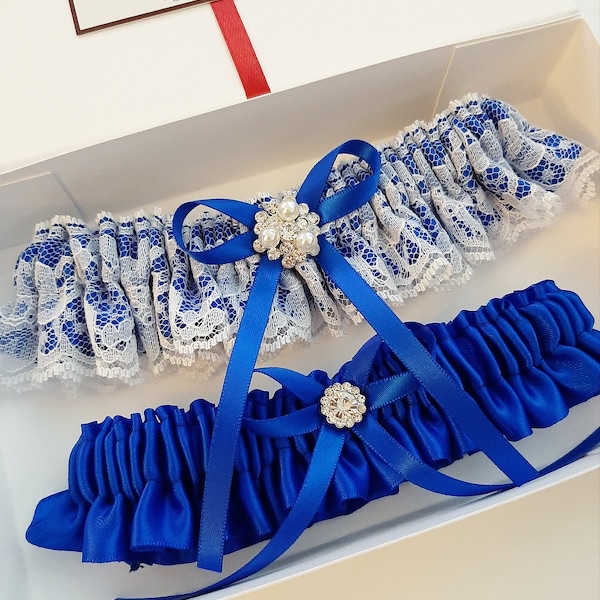 Royal Blue Garter - Etsy