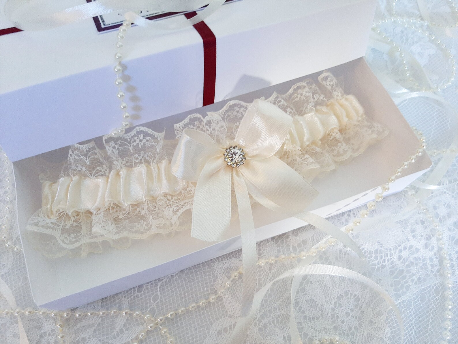 Ivory Garter Set Ivory Bridal Garter Ivory Wedding Garter - Etsy