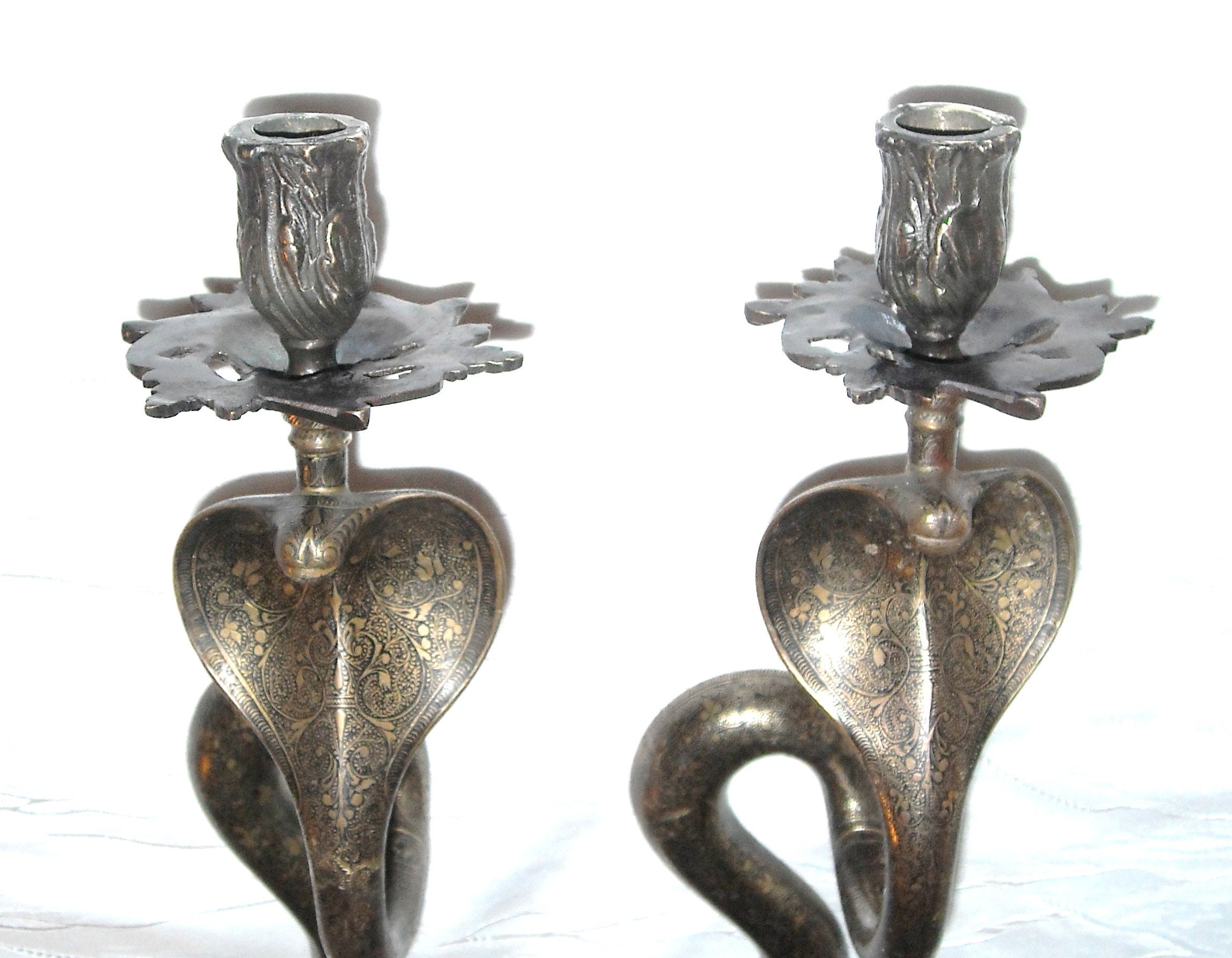 Antique Anglo-indian Snake Cobras Wall Lights - Etsy