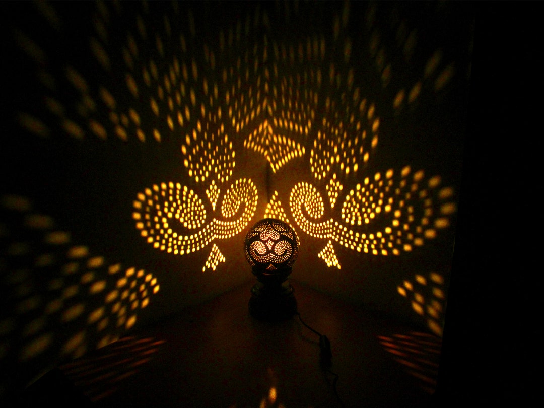 Bedside Small Night Light, Turkish Lamp, Minimal Lamp Deco, Table Lamp ...