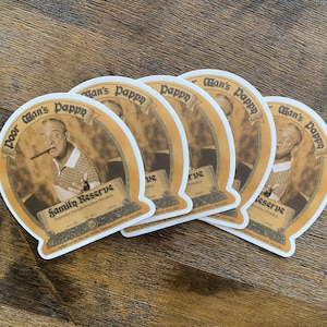 Poor Man's Pappy - Whiskey Sticker (5 Total) - Etsy