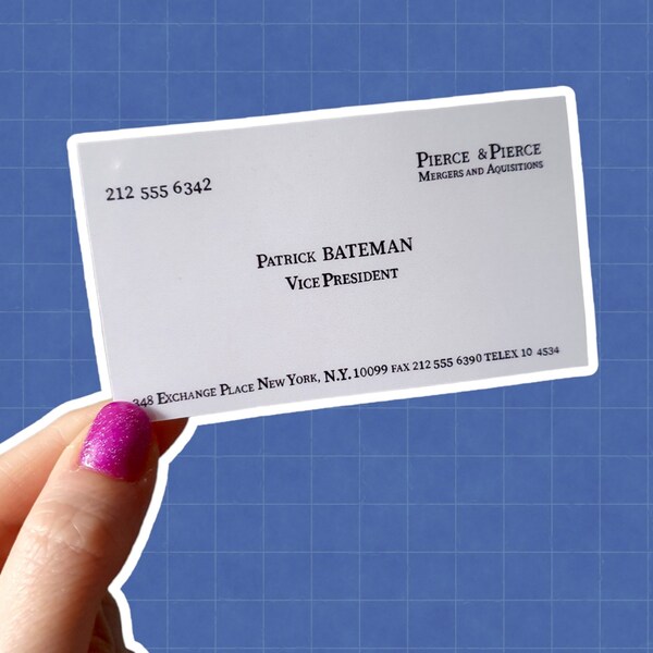 Patrick Bateman Business Card - Etsy