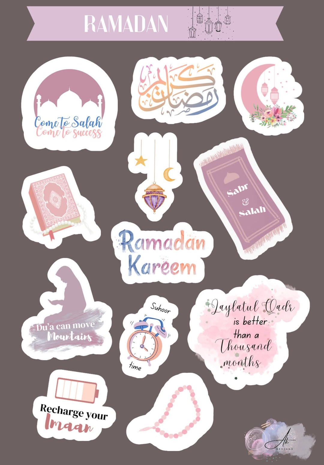 Ramadan Stickers Muslim Gift Islamic Gifts Stickers for Planners ...