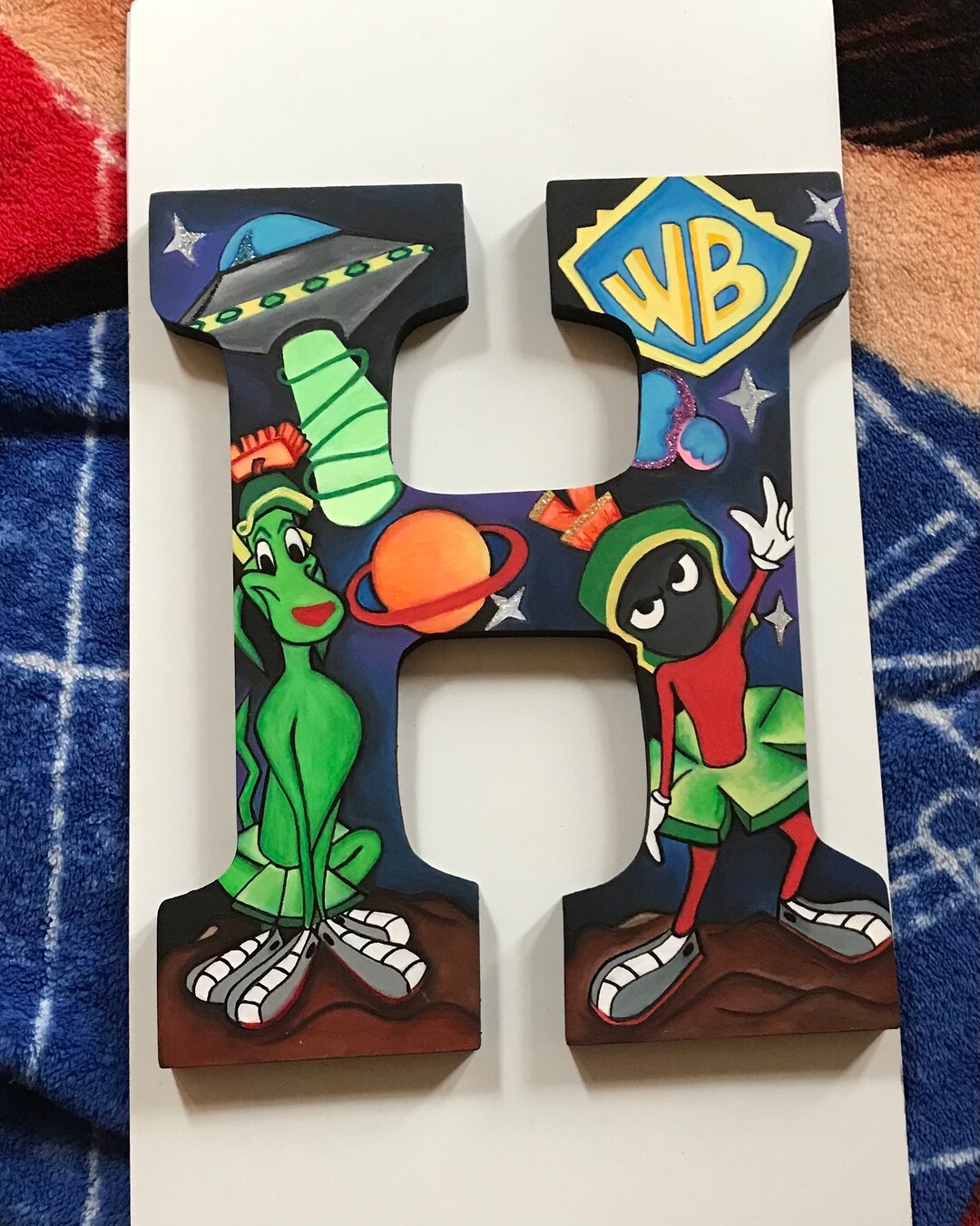 Wooden Letter H Marvin the Martian - Etsy