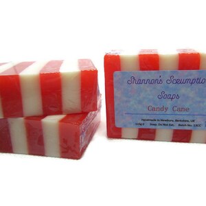Candy Cane Soap Christmas Soap Candy Canes Festive Soap - Etsy