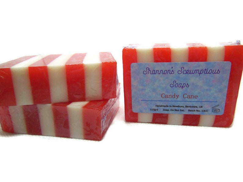 Candy Cane Soap Christmas Soap Candy Canes Festive Soap - Etsy