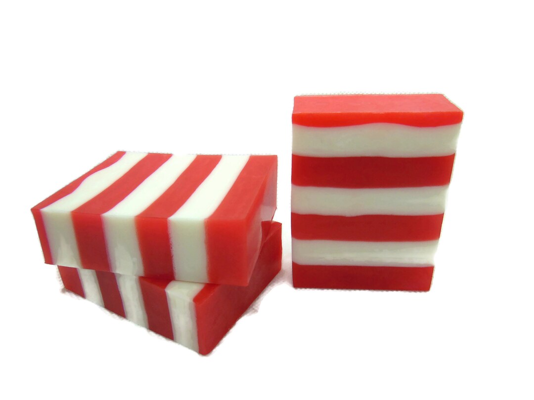 Candy Cane Soap Christmas Soap Candy Canes Festive Soap - Etsy