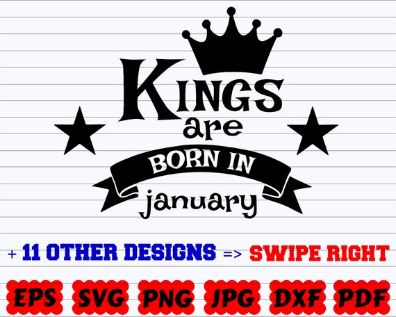 Kings Are Born in SVG Birthday Kings SVG Bundle Birthday - Etsy