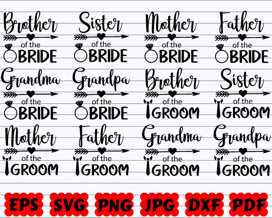 Family of the Bride SVG | Family Bride SVG | Bride SVG | Wedding Sign ...