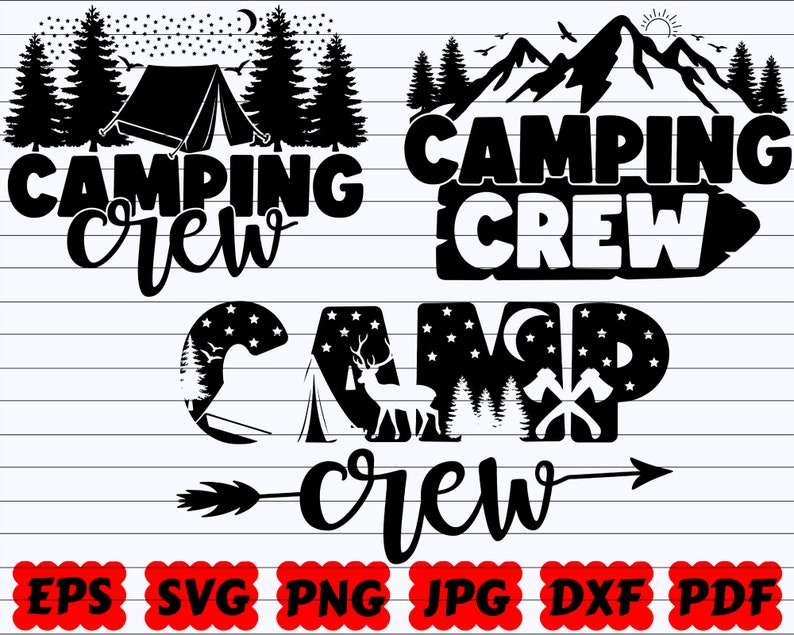 Camping Crew SVG Crew SVG Camping Cut File Camping Quote | Etsy