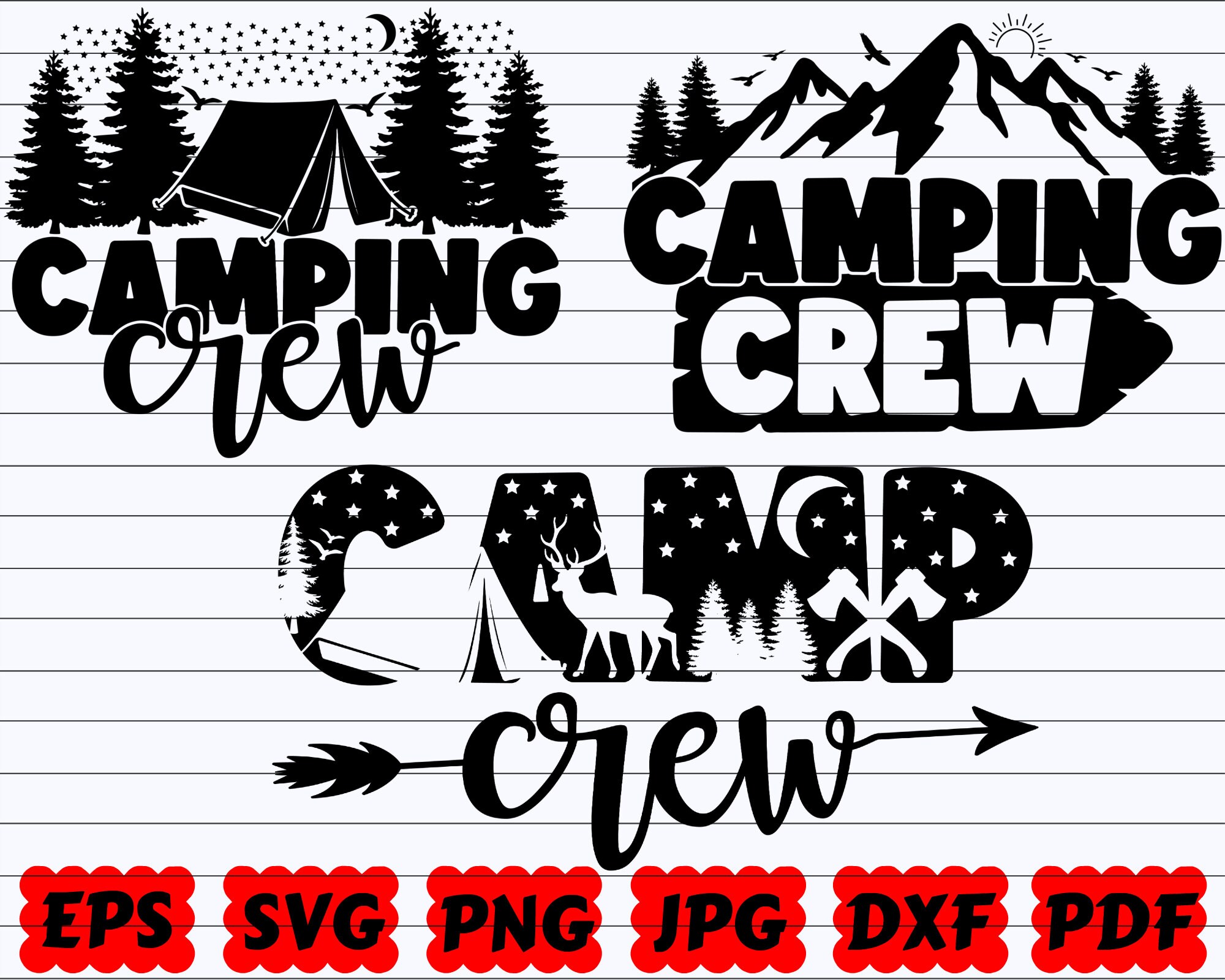 Camping Crew SVG Crew SVG Camping Cut File Camping Quote - Etsy