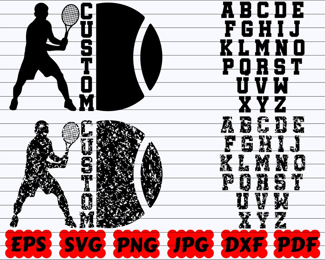 Tennis Custom SVG Benutzerdefinierte Tennis SVG Benutzerdefinierte SVG ...